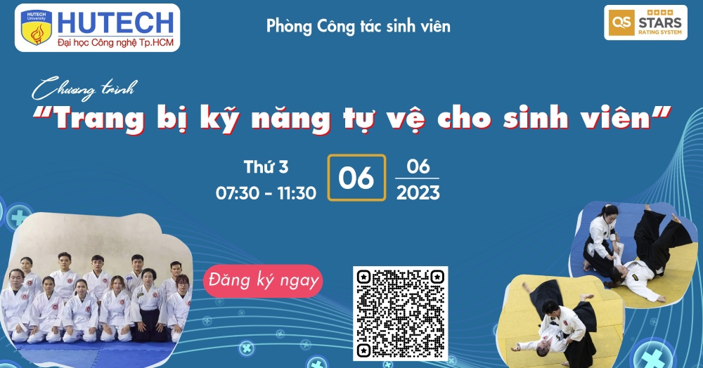 Đăng ký tham gia chương trình hướng dẫn kỹ năng tự vệ cho sinh viên HUTECH