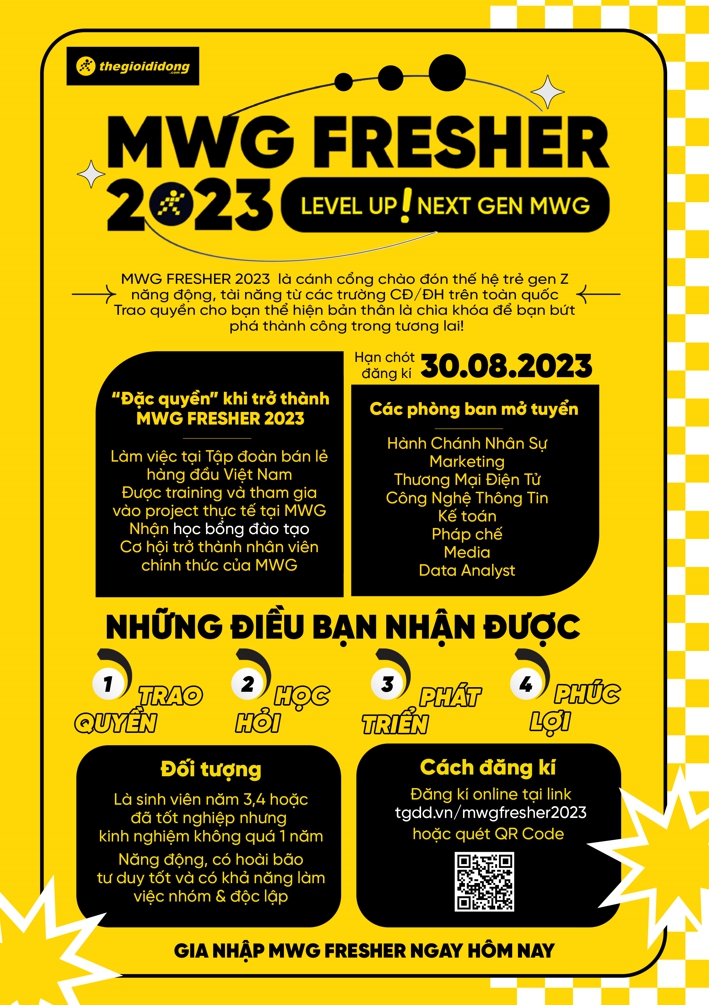 “MWG Fresher 2023” - Chương trình siêu ”đỉnh” dành cho các bạn sinh ...